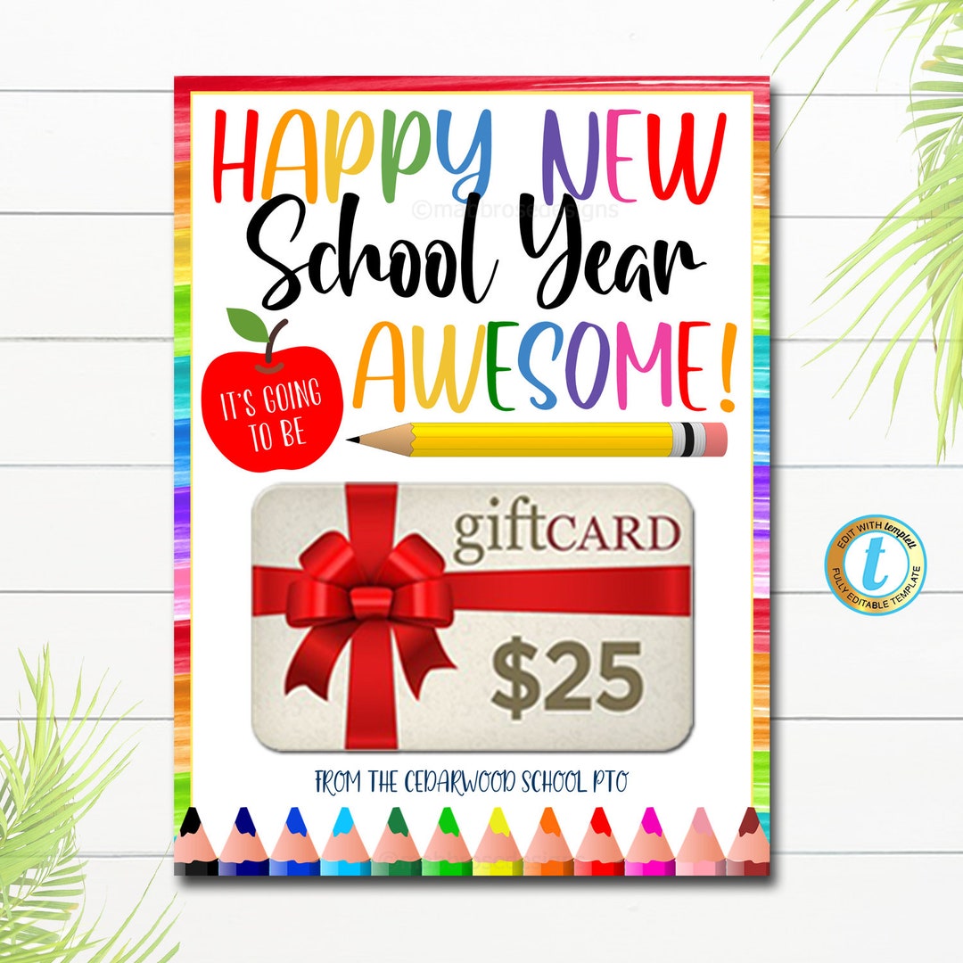 Back to School Gift Card Holder, Staff Teacher Appreciation Gift, New ...