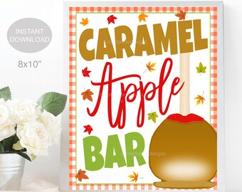 Caramel Apple Bar PRINTABLE - Etsy