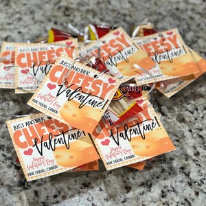 Valentines Cheesy Gift Tag, Funny Valentine Gift Teacher Staff Employee ...