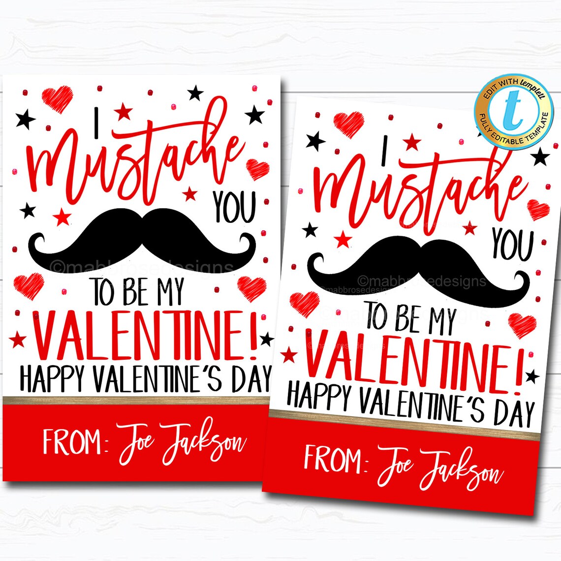 Mustache Valentine I Mustache You to Be My Valentine Card - Etsy