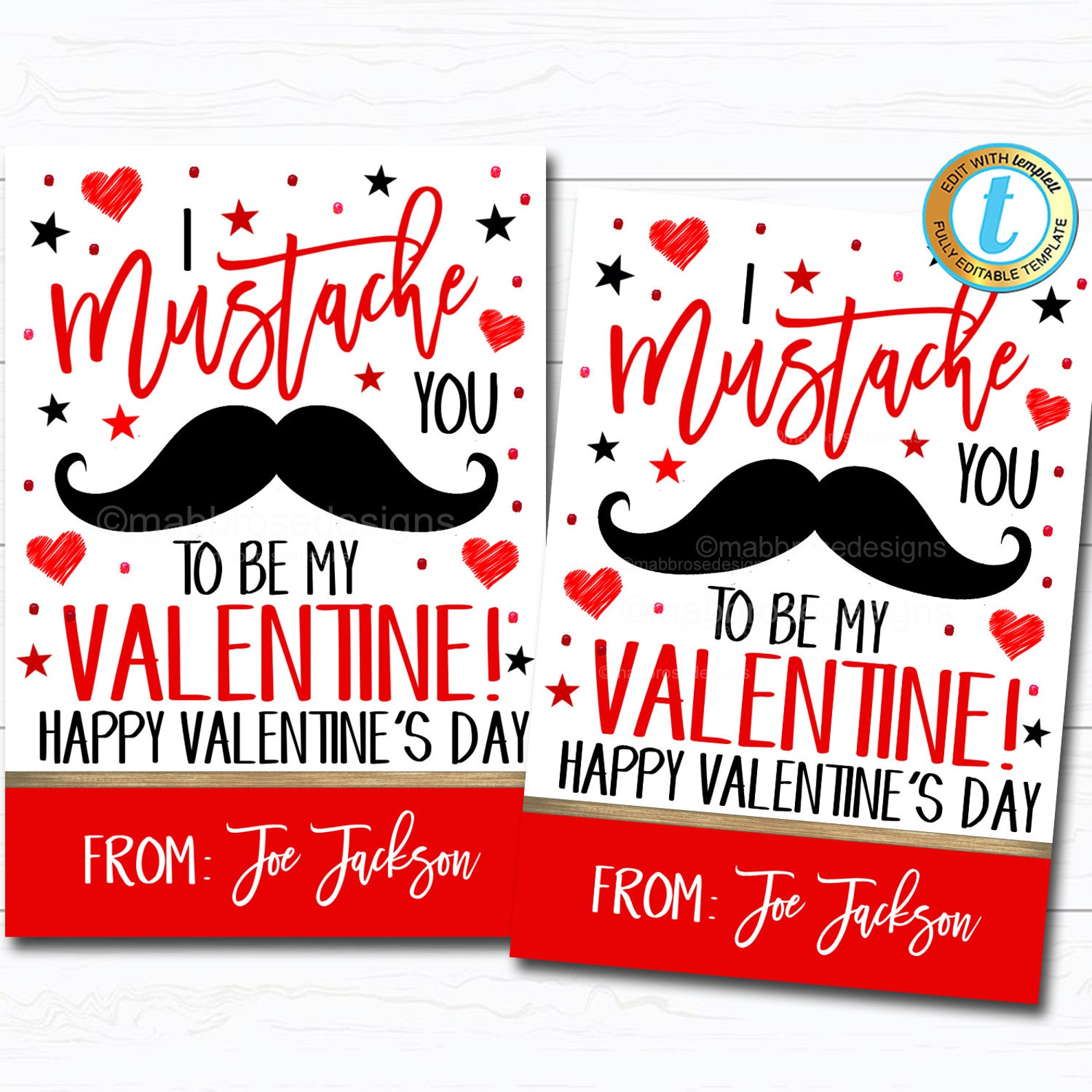 Mustache Valentine I Mustache You to Be My Valentine Card - Etsy