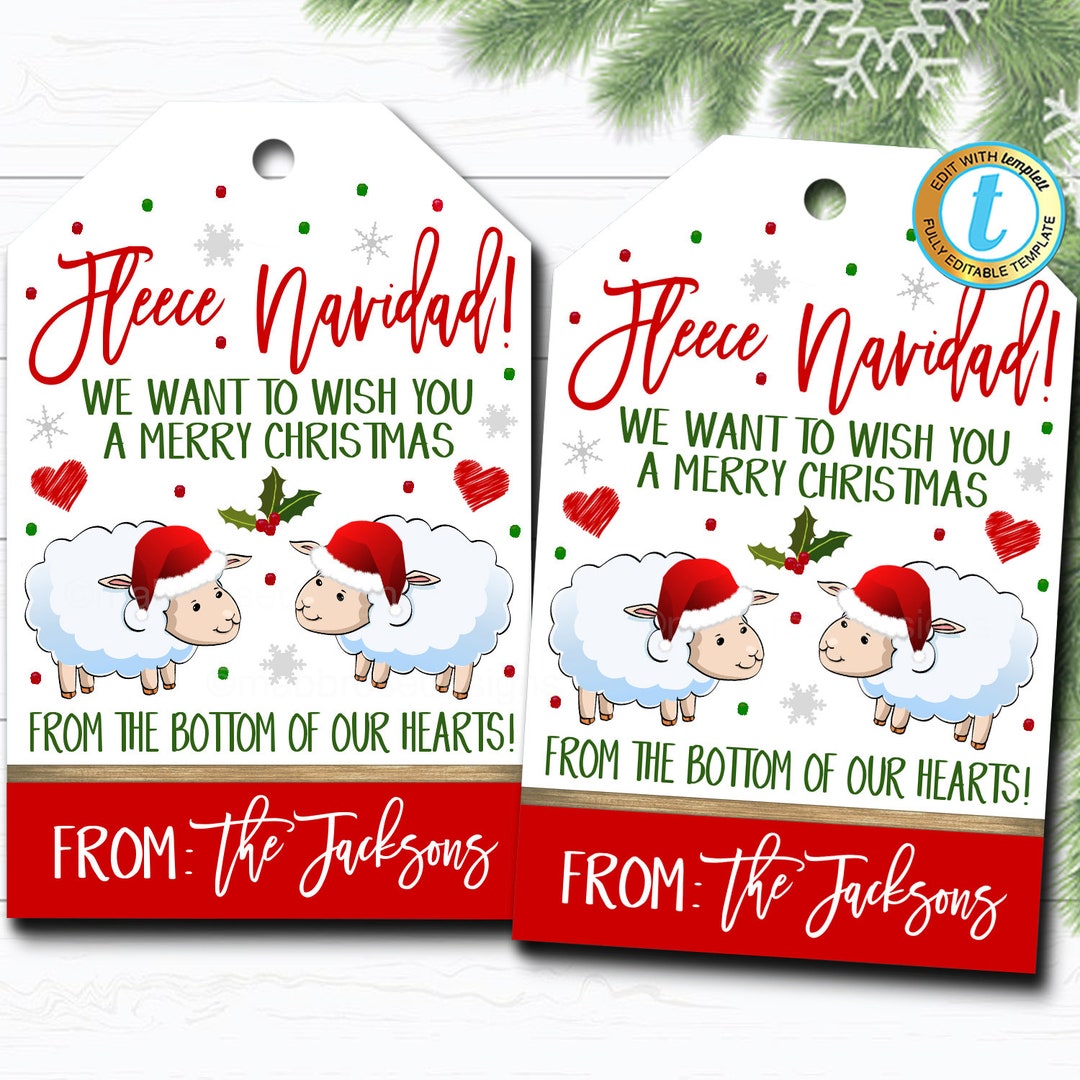 Christmas Gift Tags, Fleece Navidad, Teacher Staff Employee Holiday ...
