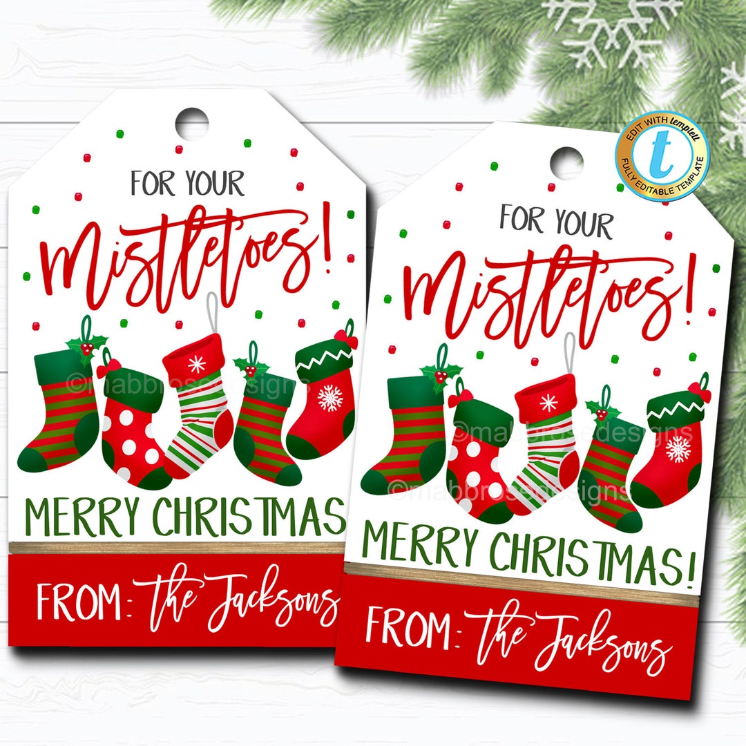 Christmas Gift Tags, for Your Mistletoes, Teacher Staff Employee ...