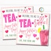 Valentine Iced Tea Gift Tags You're Tea-riffic Valentine - Etsy