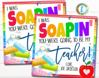 Back to School Soap Gift Tag New School Year Teacher Gift I - Etsy