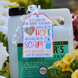 Back to School Soap Gift Tag New School Year Teacher Staff - Etsy
