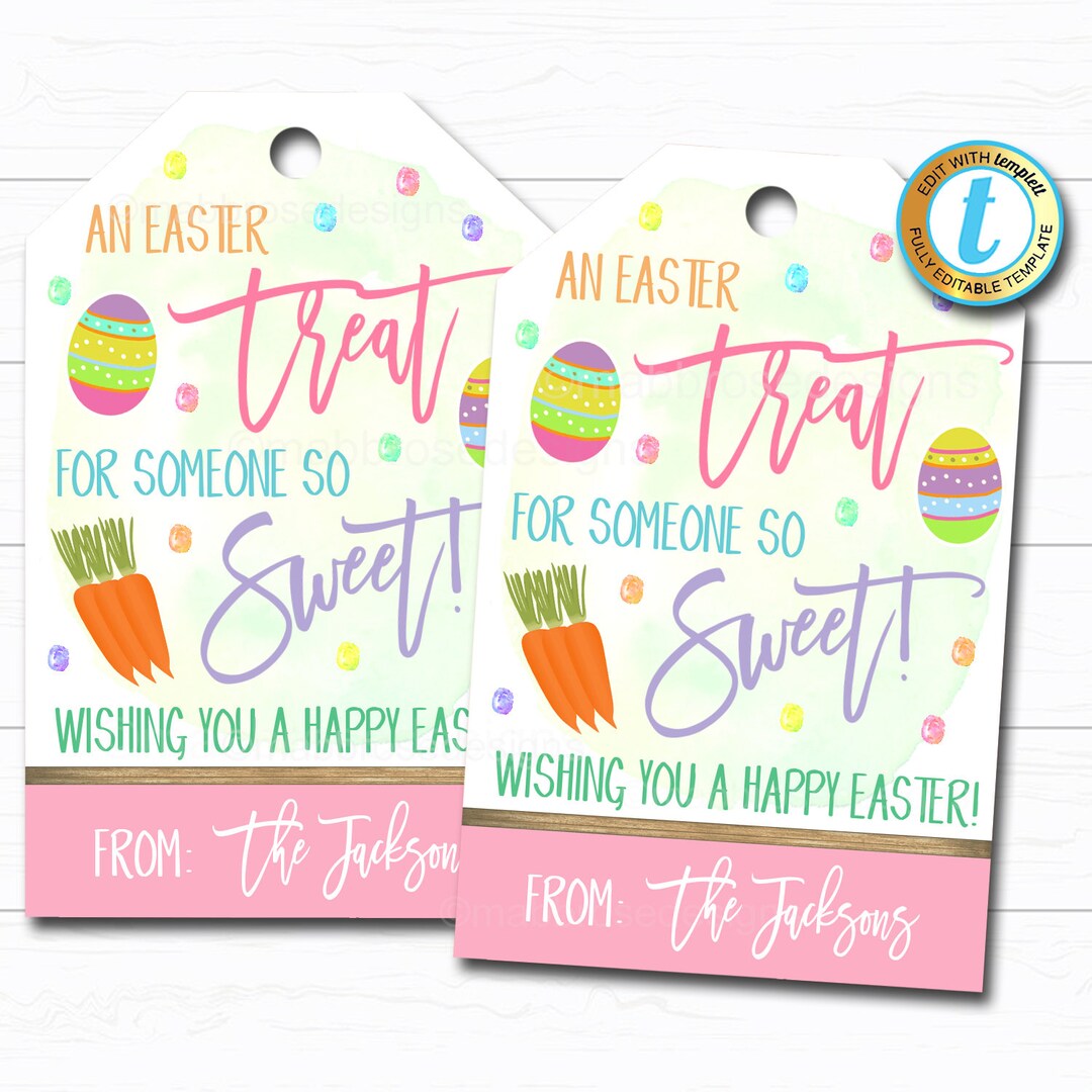 Easter Treat Tag Printable Candy Gift A Treat for Someone so - Etsy