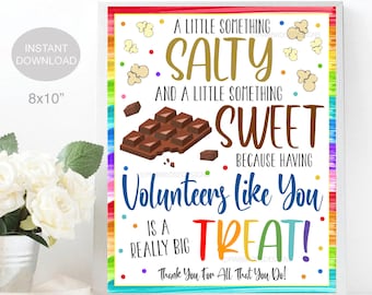 Appreciation Sign, Chocolate Pretzel Thank You Sign, Staff Employee ...