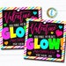 Valentine Gift Tags, You Make My Heart Glow, Valentine Glowstick Tag ...
