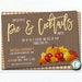 Pie Party Invite, Editable Cocktails and Pie Party, Fall Thanksgiving ...