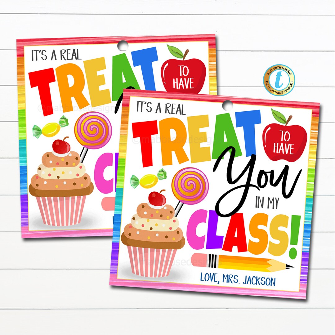 Teacher Printable Sweet Gift Tag Back to School First Day of School ...