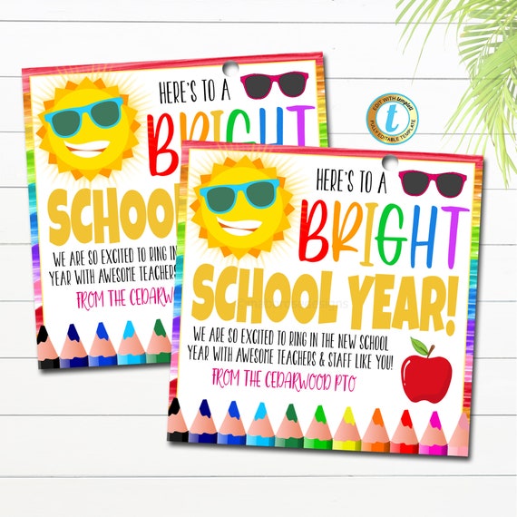 EDITABLE Bright School Year First Day of School Back to School - Etsy ...