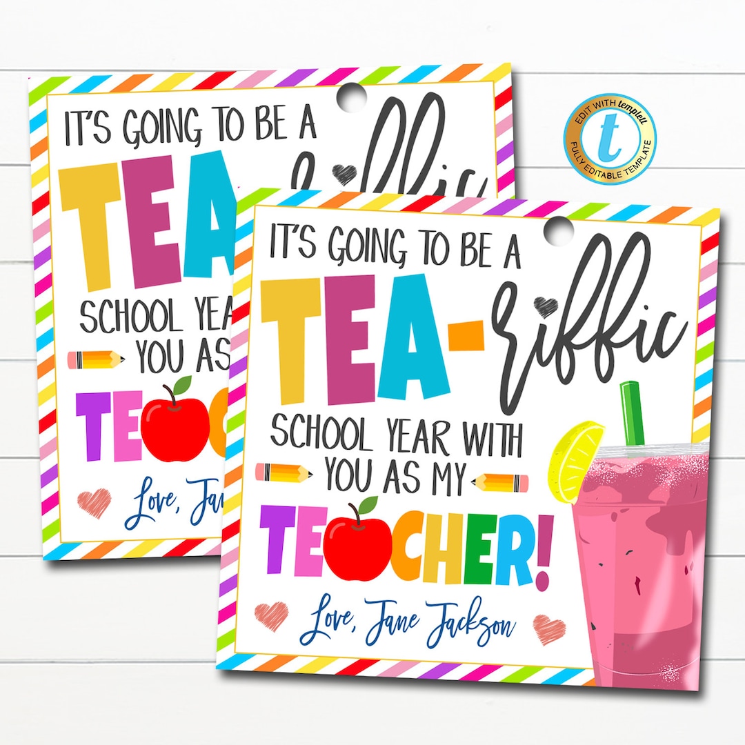 Teacher First Day of School Gift Tag, This School Year Will Be Tea ...