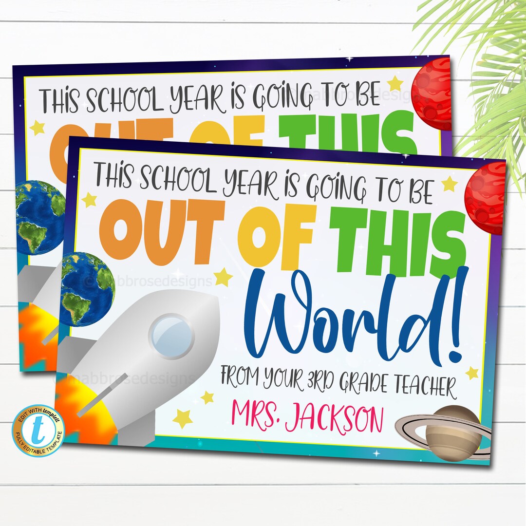 Back to School Outer Space Teacher Postcard, This Year is Going to Be ...