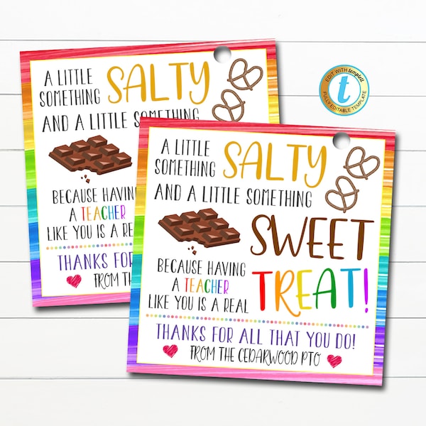 Teacher Treat Tag - Etsy