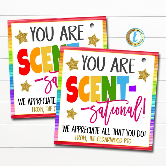 Appreciation Gift Tag You Are Scent-sational Employee | Etsy