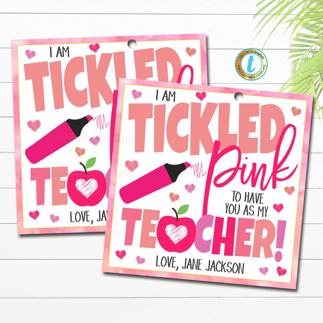 Tickled Pink Gift Tag INSTANT DOWNLOAD We Are Tickled Pink You're Our ...
