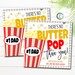 Fathers Day Popcorn Tag, Fathers Day Handout, Fathers Day Gift ...