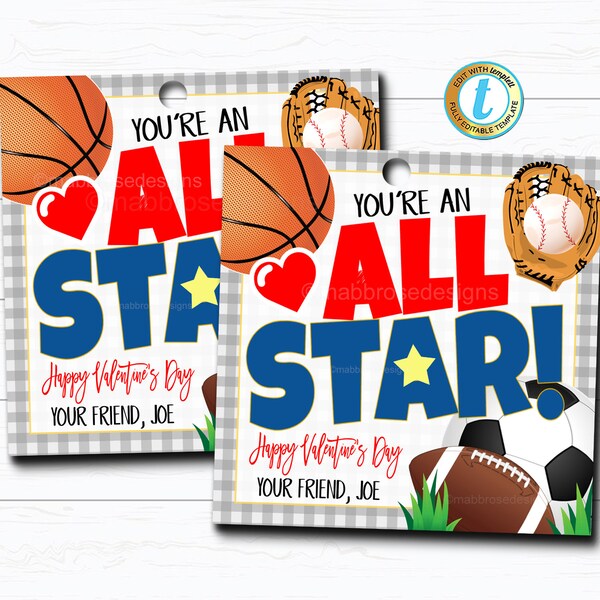 Sports Valentine - Etsy