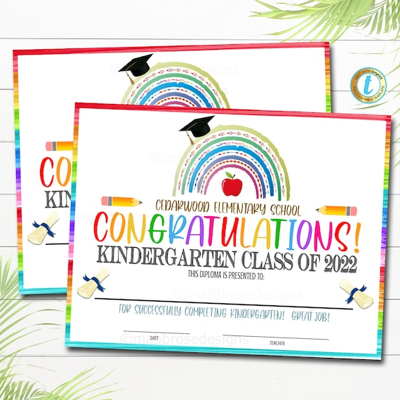 EDITABLE Graduation Certificate ANY GRADE Printable Diploma | Etsy
