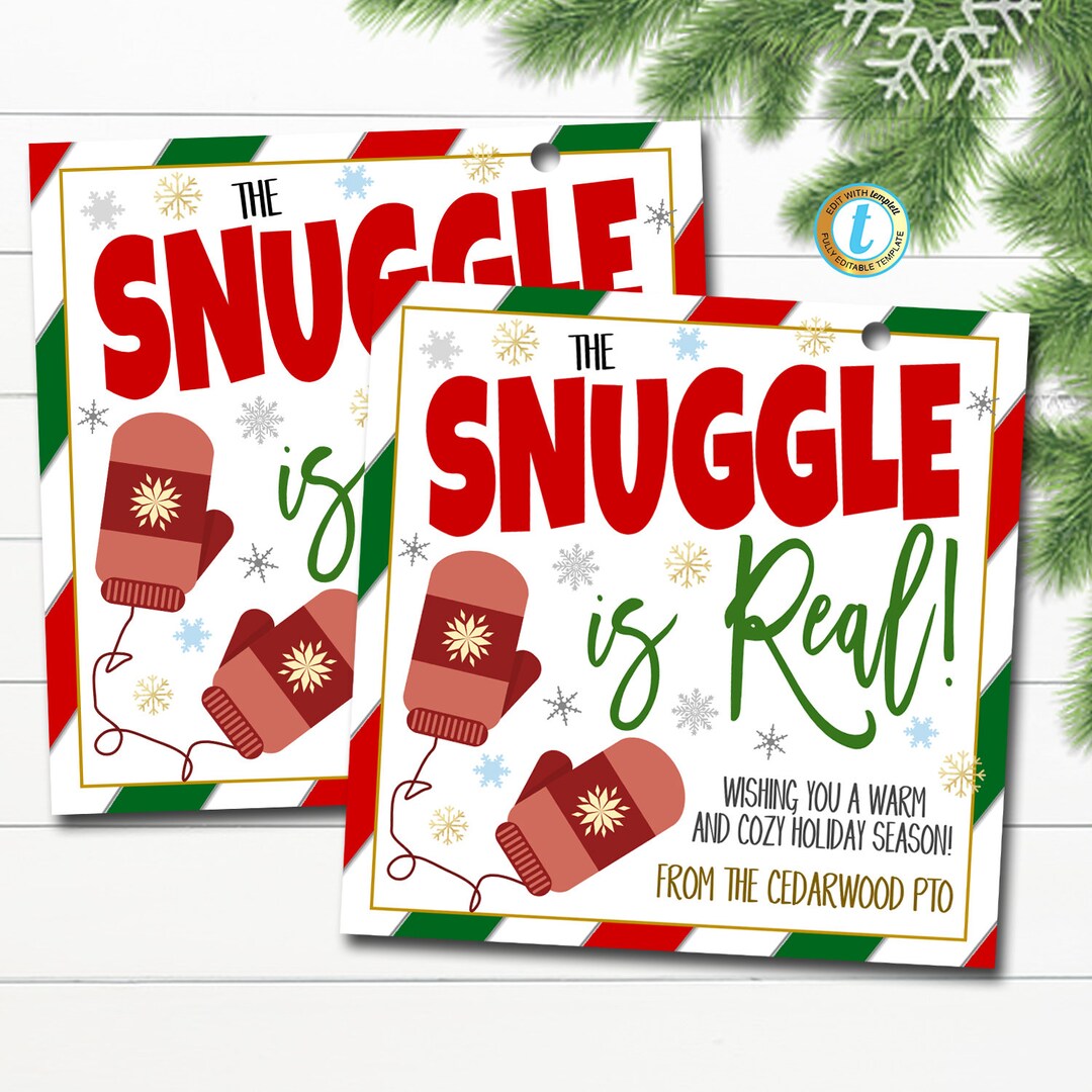 Christmas Gift Tags, the Snuggle is Real, Teacher Staff Employee ...