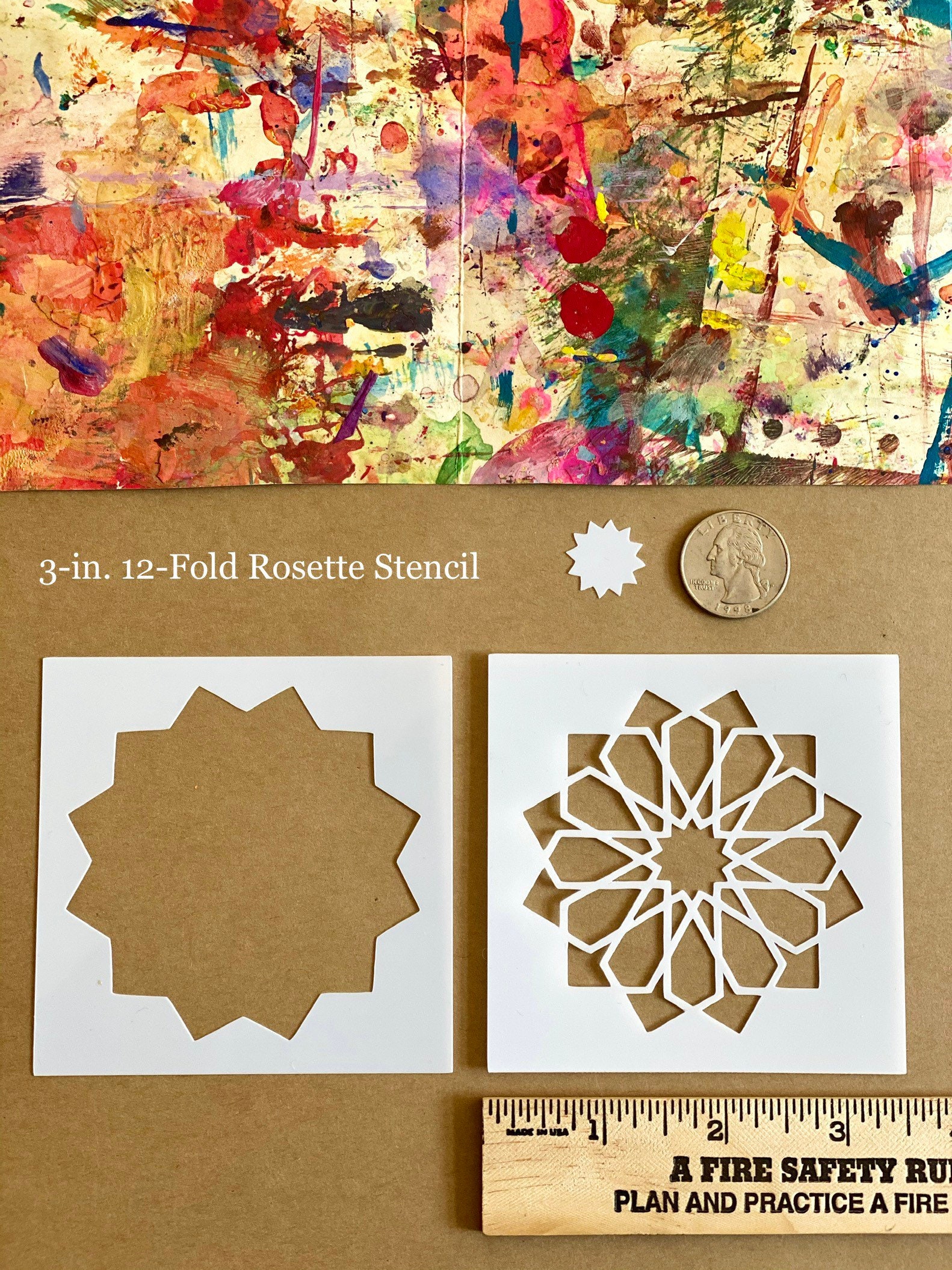 12-FOLD ROSETTE Islamic Geometry Stencil - Etsy