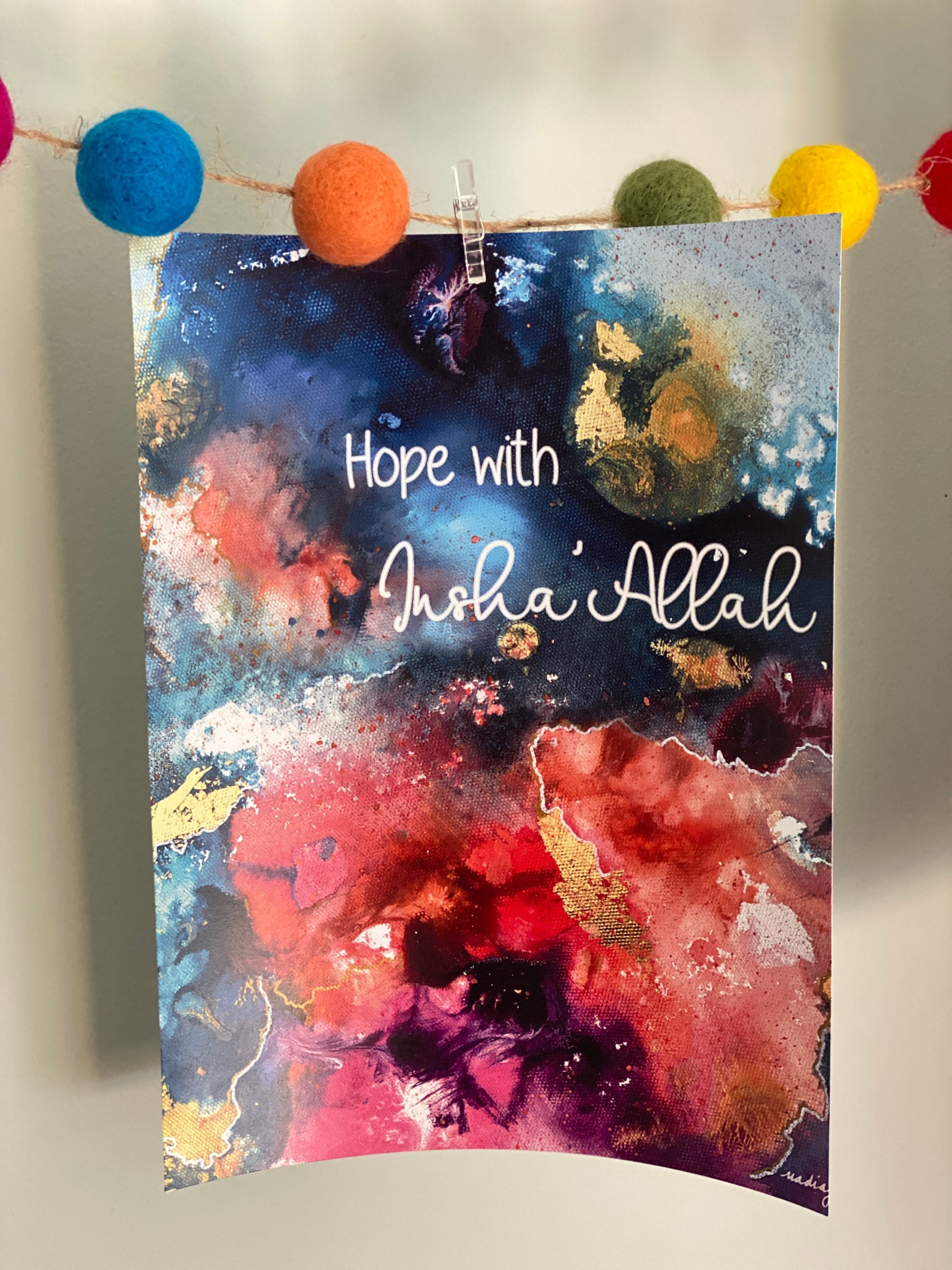 Digital / Downloadable "hope With Insha'allah" Islamic Poster Prints - Etsy