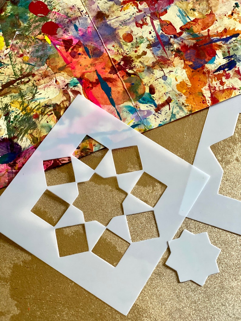 8-POINTED SQUARE STAR Islamic Geometry Stencil - Etsy