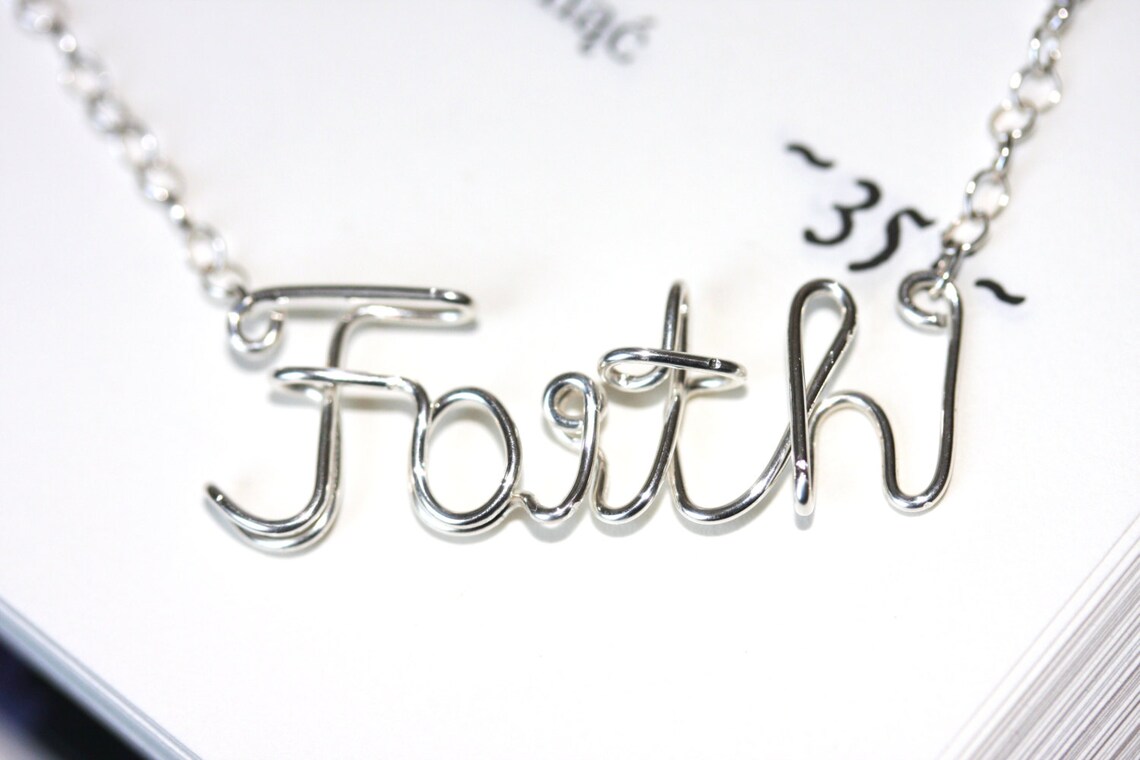 Handmade Faith Necklace - Etsy