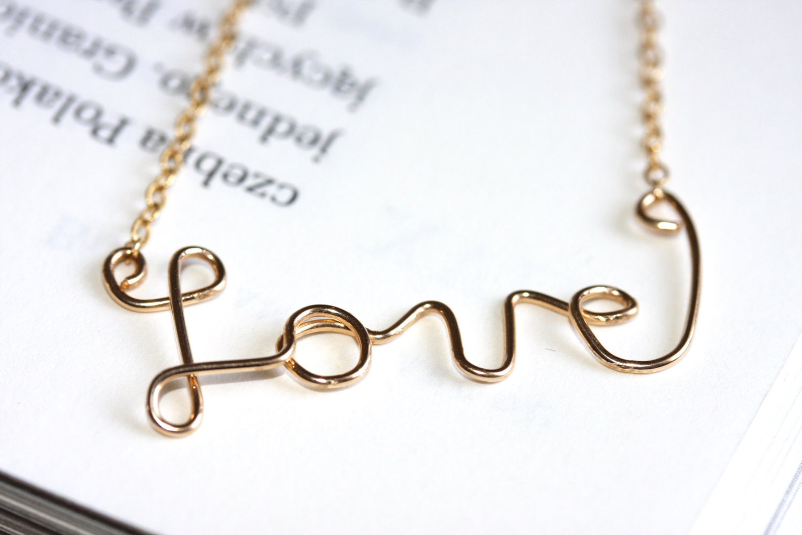 Handmade Love Necklace - Etsy