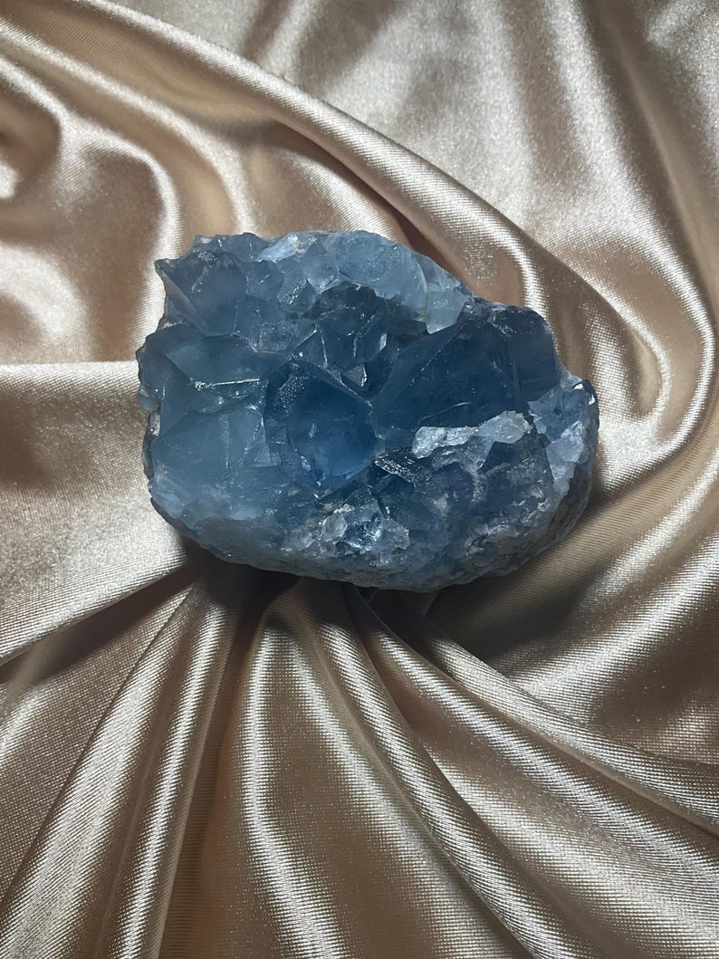 Raw Celestite Crystal From Madagascar – Natural Blue Healing Stone 853g ...