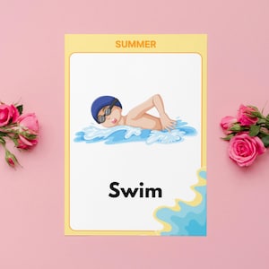 50 Summer Flashcards for Kids – Printable Vocabulary Cards for Toddlers ...