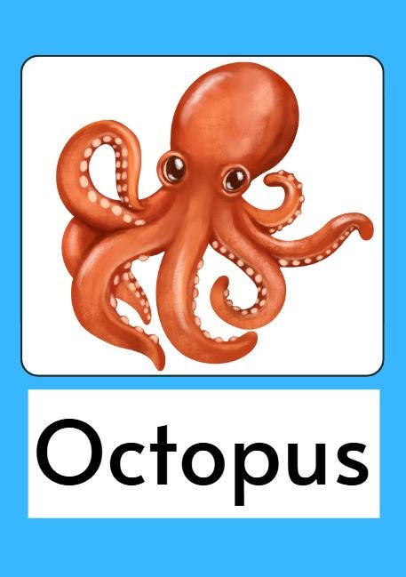 100 Animal Flashcards for Kids – Printable Vocabulary Cards | Preschool ...