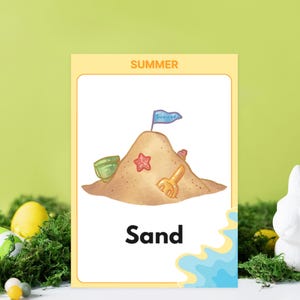 50 Summer Flashcards for Kids – Printable Vocabulary Cards for Toddlers ...