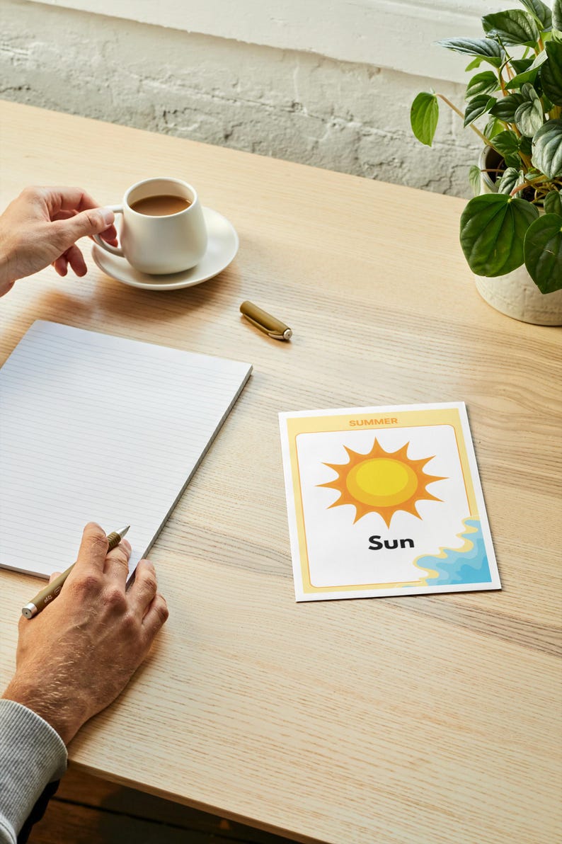 50 Summer Flashcards for Kids – Printable Vocabulary Cards for Toddlers ...