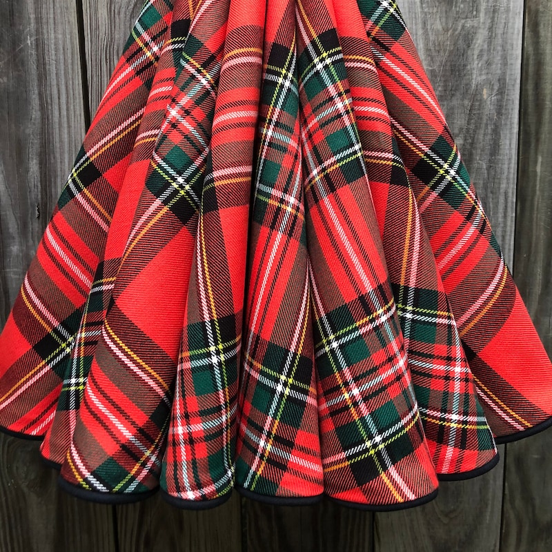 Red Plaid Skirt - Etsy