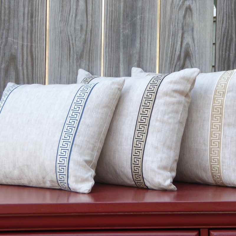 Greek Key Pillow - Etsy