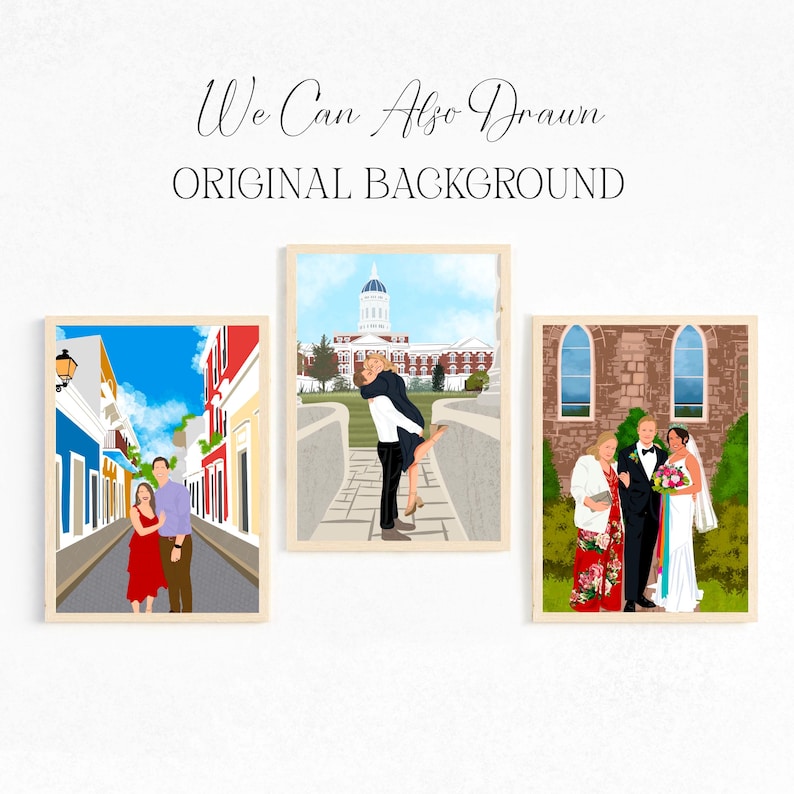 Custom Family Portrait, Drawing From Photo, Personalized Faceless ...