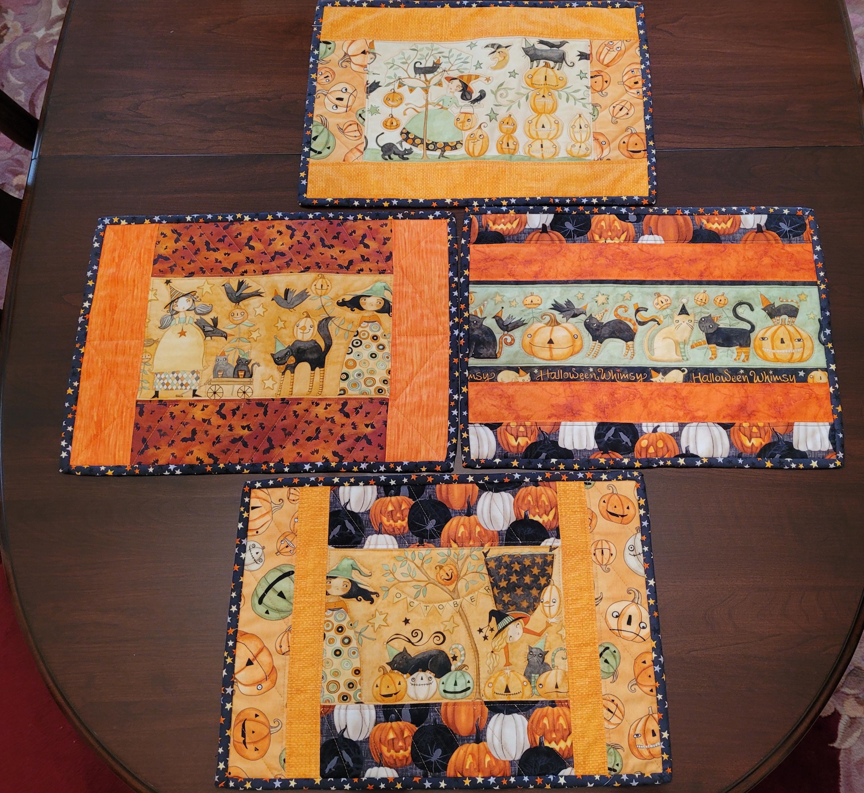 Halloween Placemats Halloween Handmade Quilted Placemats - Etsy