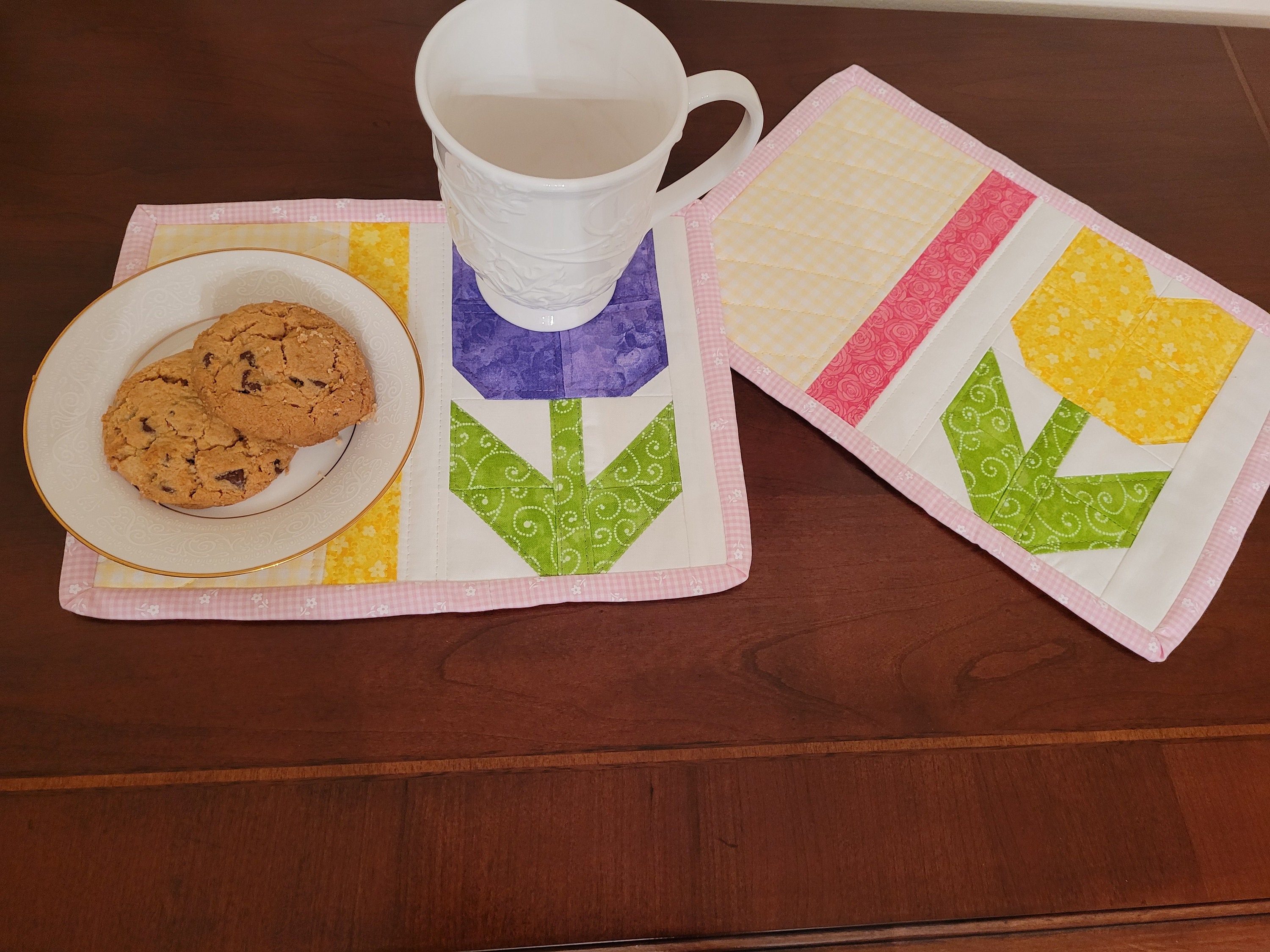 Mug Rugs Mother's Day Tulip Mug Rugs Spring Mug Rugs Mother's Day ...