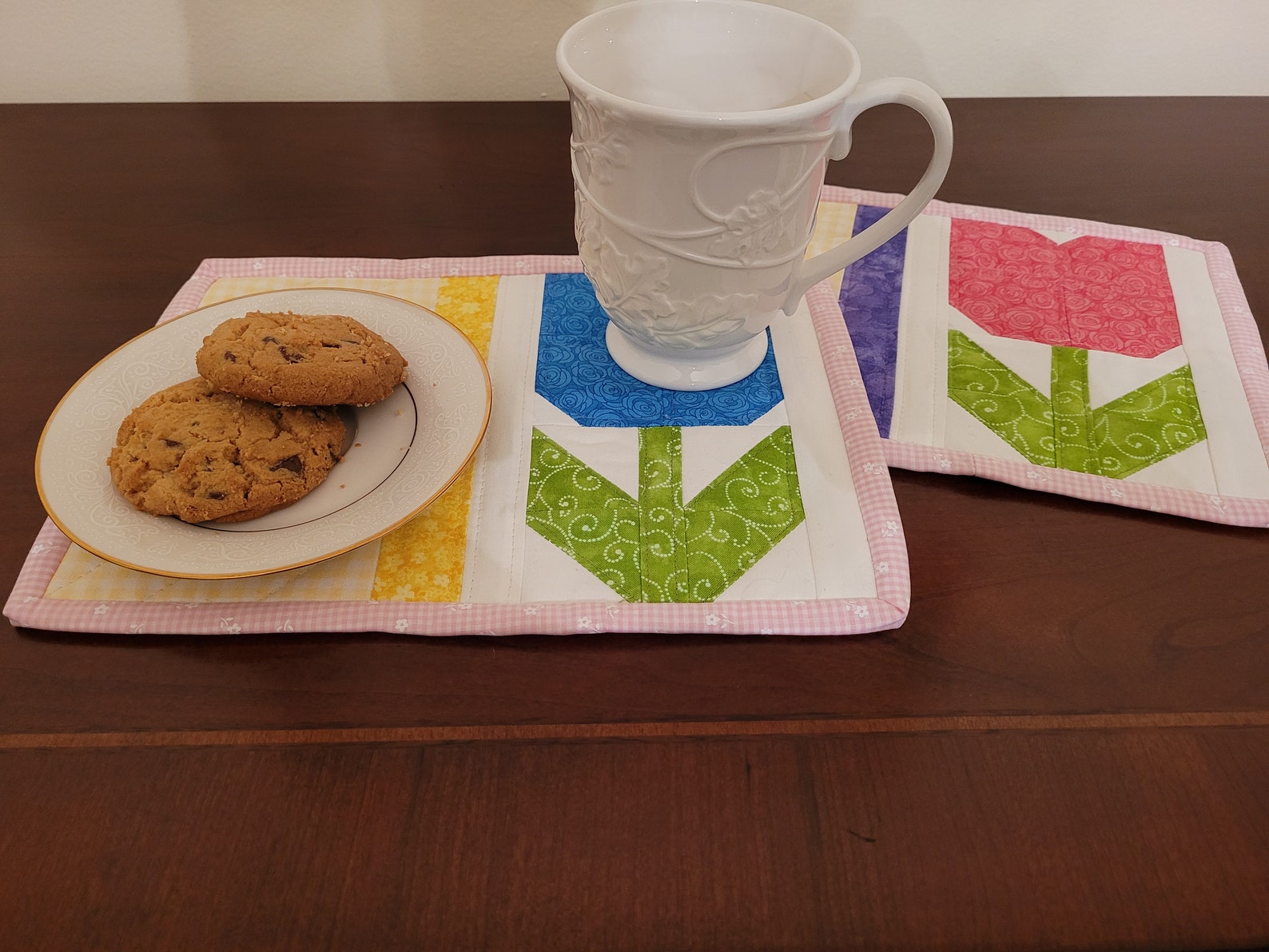 Mug Rugs Mother's Day Tulip Mug Rugs Spring Mug Rugs Mother's Day ...