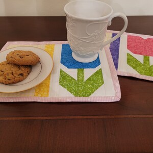 Mug Rugs Mother's Day Tulip Mug Rugs Spring Mug Rugs Mother's Day ...