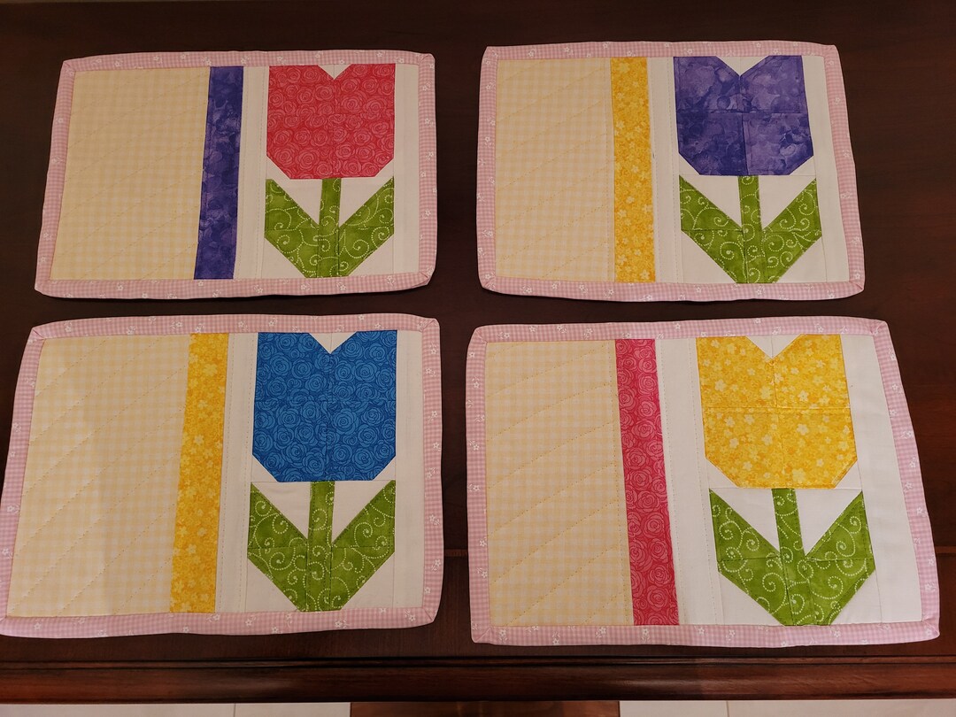 Mug Rugs Mother's Day Tulip Mug Rugs Spring Mug Rugs Mother's Day ...