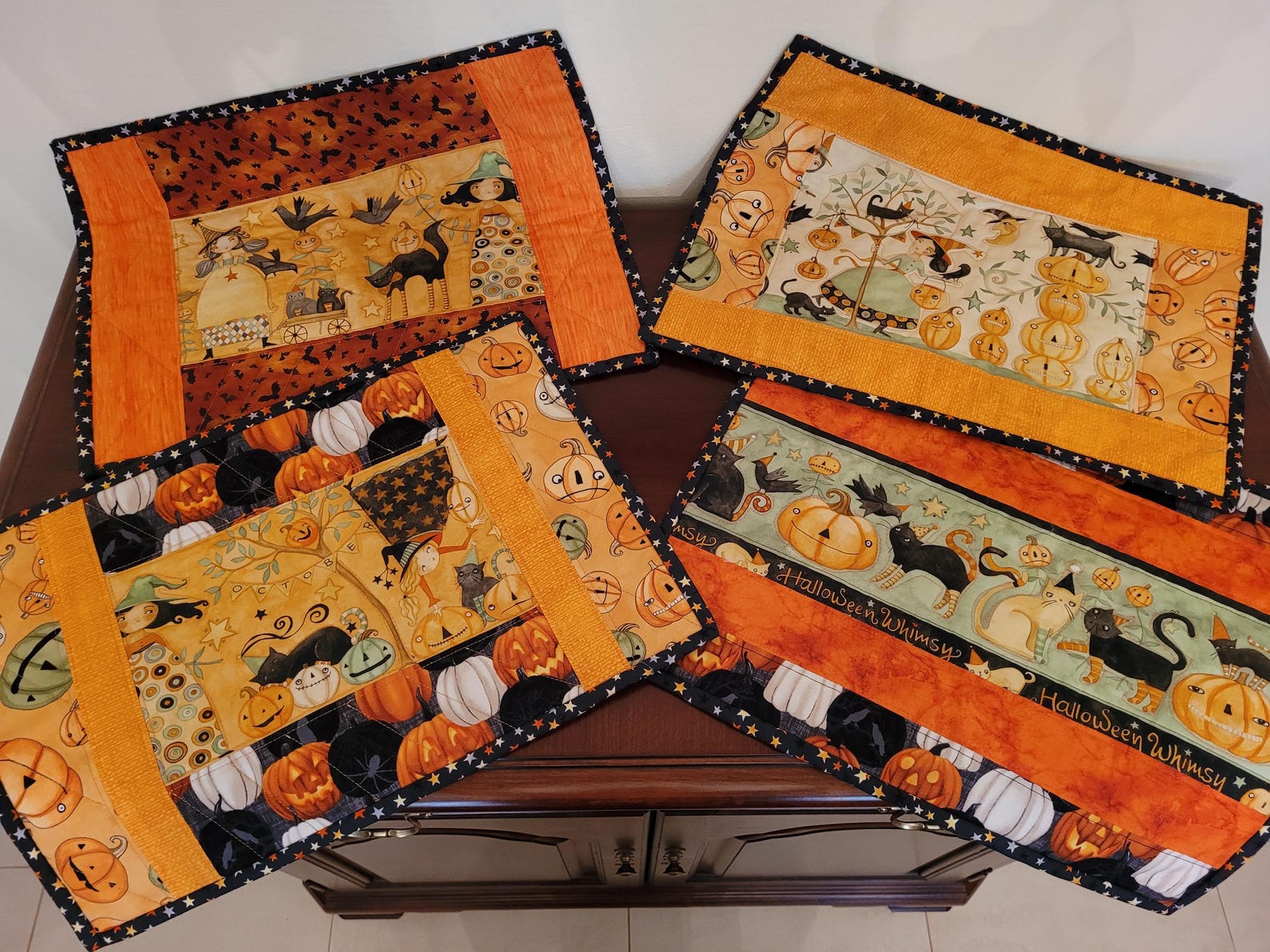 Halloween Placemats Halloween Handmade Quilted Placemats - Etsy