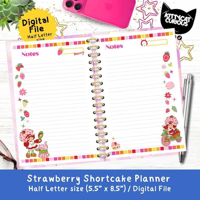 Strawberry Shortcake Digital Planner – Half Letter (5.5” X 8.5 ...