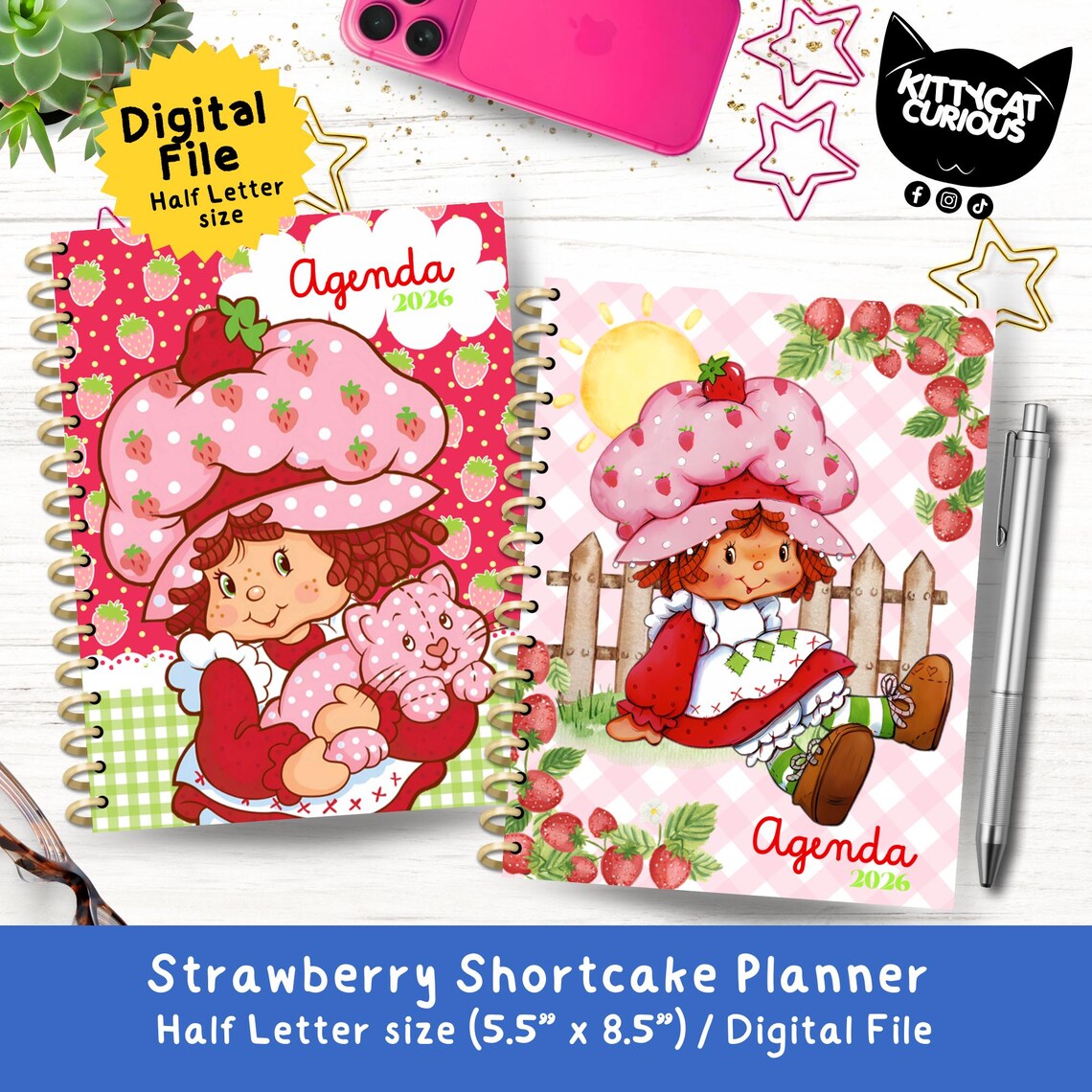 Strawberry Shortcake Digital Planner – Half Letter (5.5” X 8.5 ...