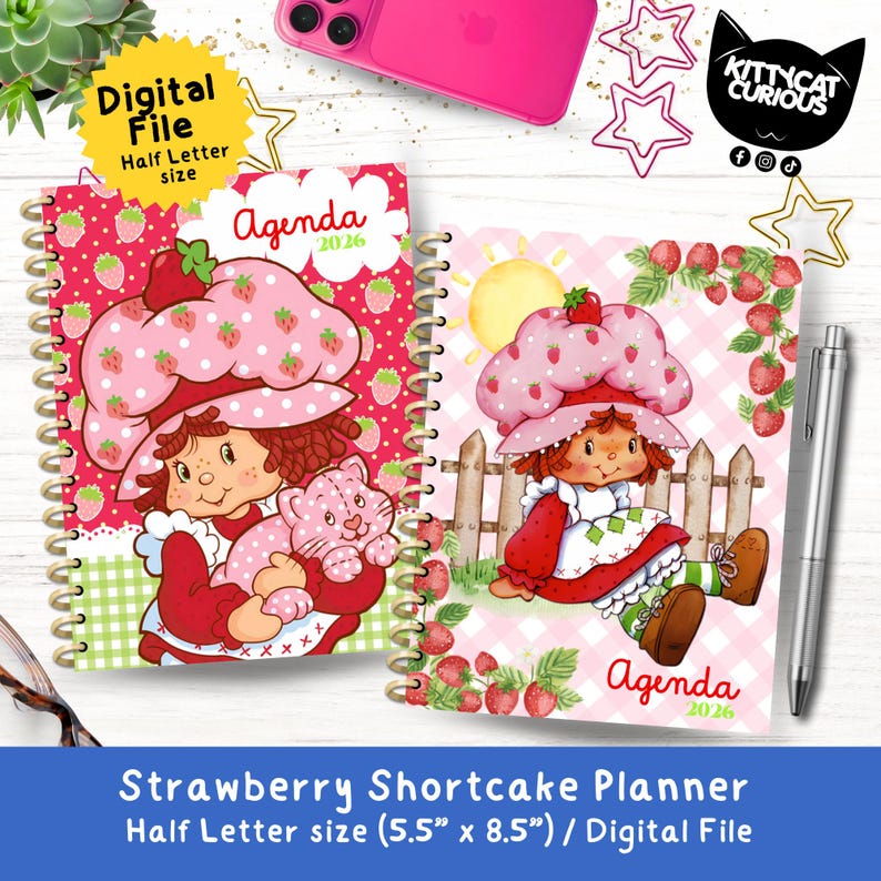 Strawberry Shortcake Digital Planner – Half Letter (5.5” X 8.5 ...