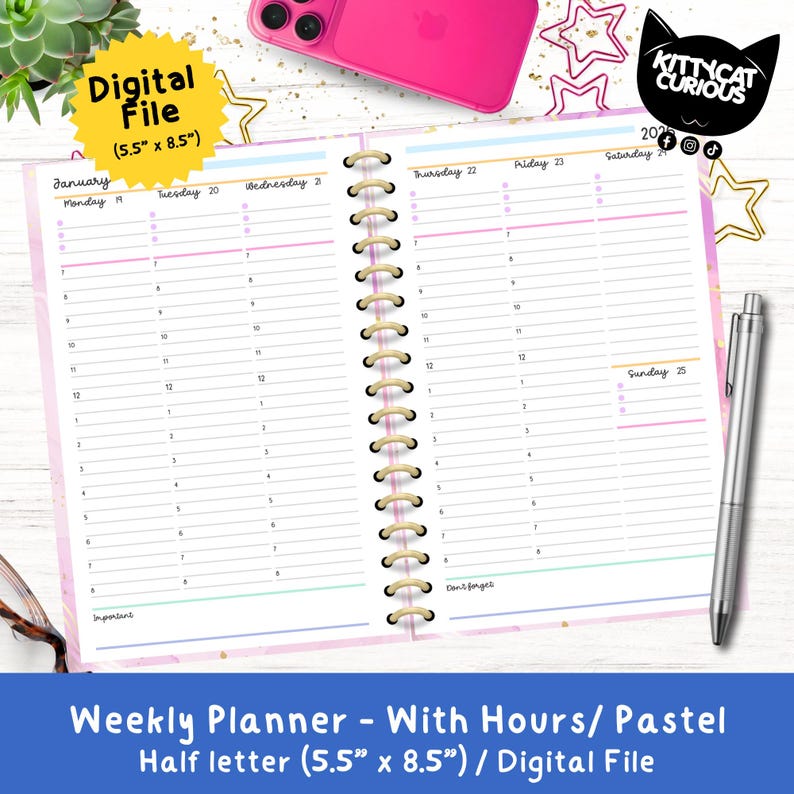 Pastel Digital Planner 2026 | Printable Planner PDF | Soft Pastel ...