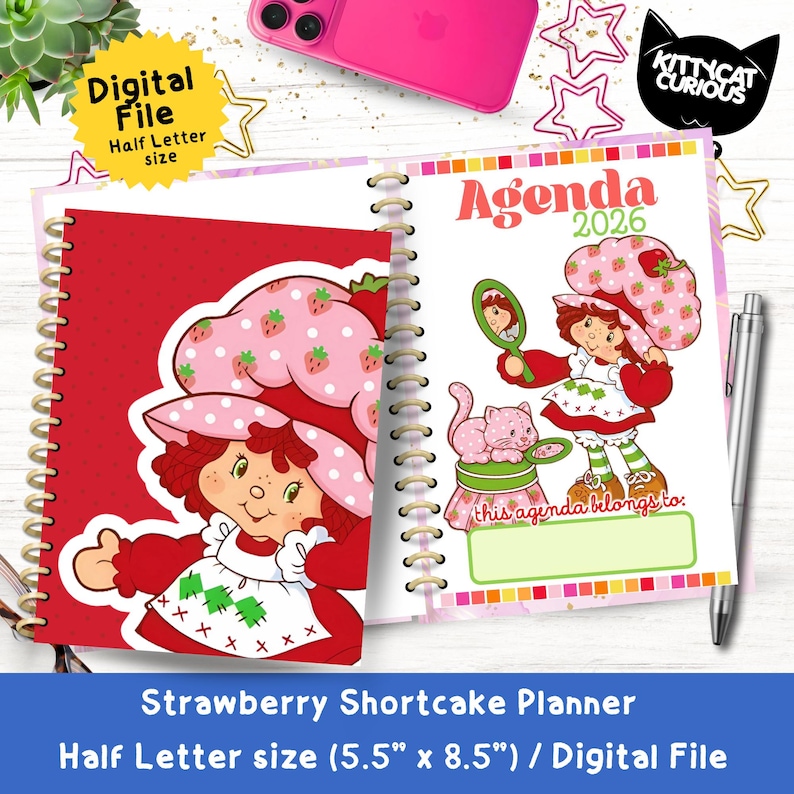 Strawberry Shortcake Digital Planner – Half Letter (5.5” X 8.5 ...