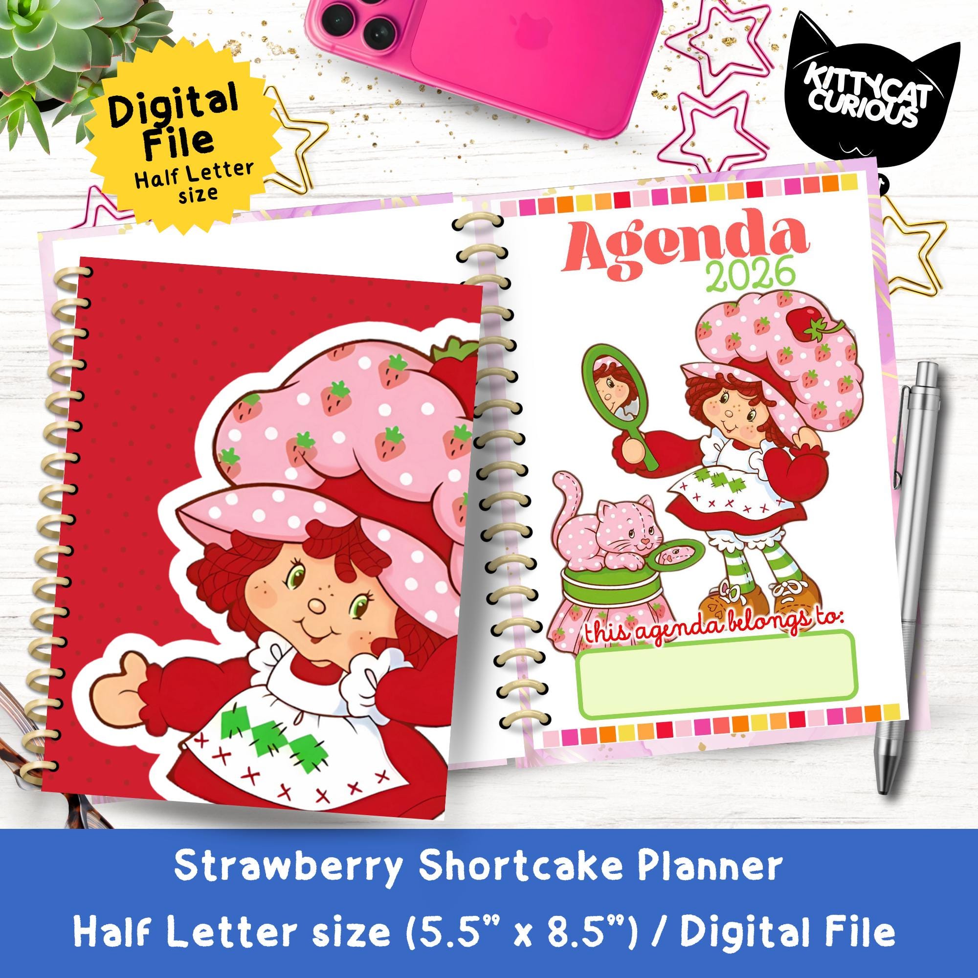 Strawberry Shortcake Digital Planner – Half Letter (5.5” X 8.5 ...